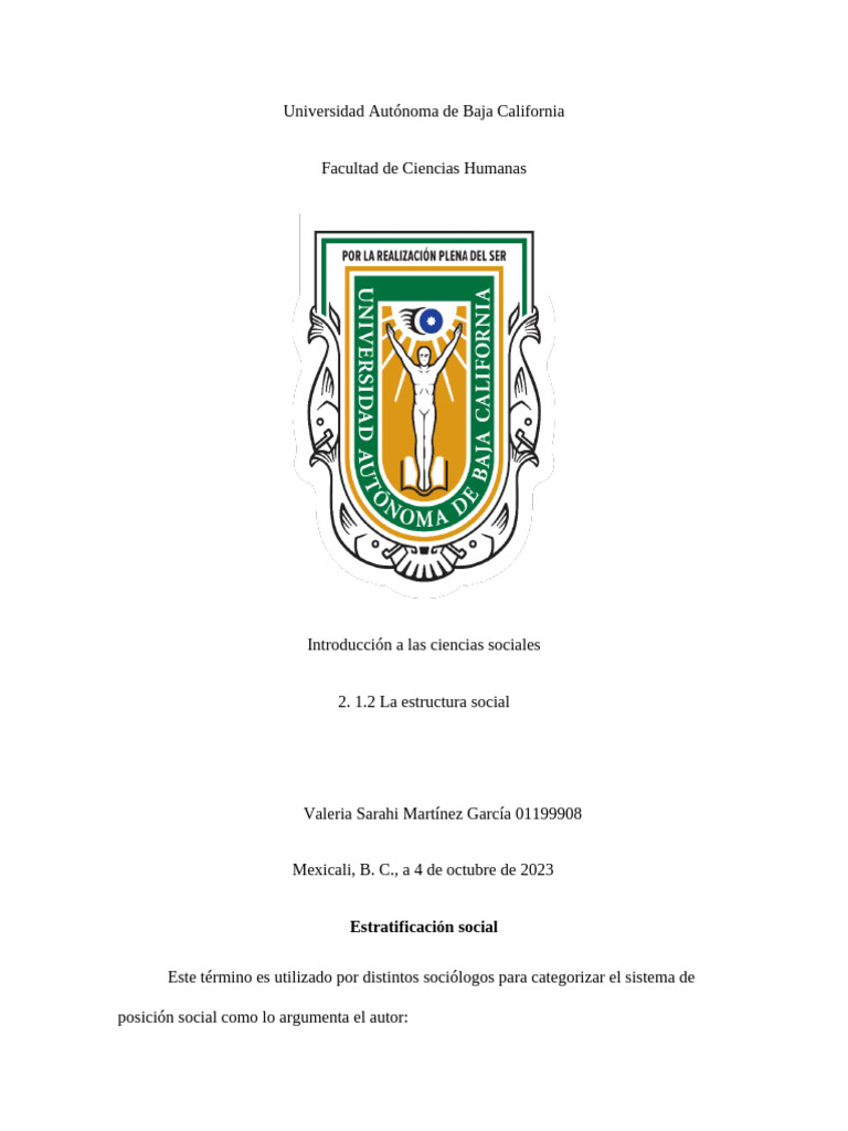 407-TCS-2.1.2 Estructura Social | PDF | Estatus social | Estratificación social