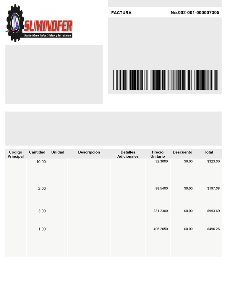 Fact Elect 7305 | PDF | Industrias de servicio | Pagos