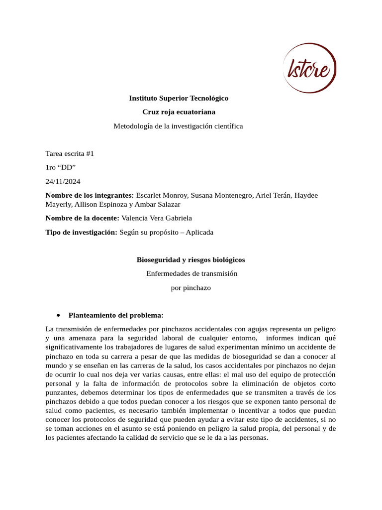 Prevención de Enfermedades por Pinchazos | PDF | Especialidades Medicas ...