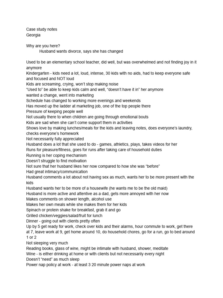 Case Study Practice Notes | PDF