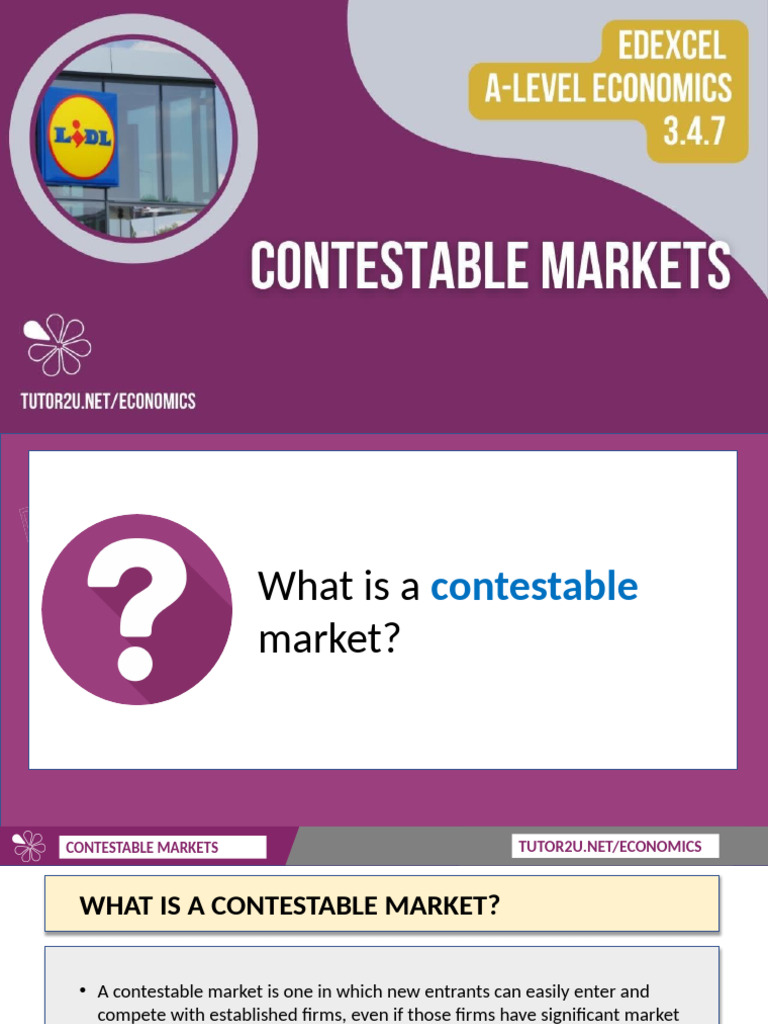 3 4 7 Contestable Markets | PDF | Profit (Economics) | Economics