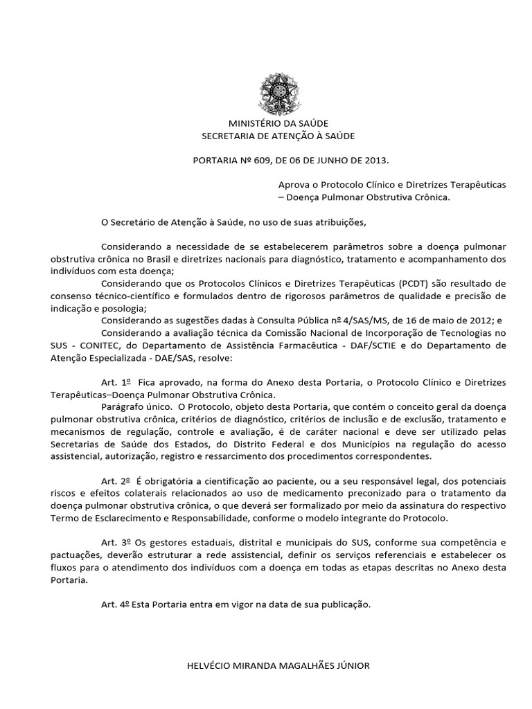 doenca-pulmonar-obstrutiva-cronica-pcdt | PDF | Doença de obstrução ...