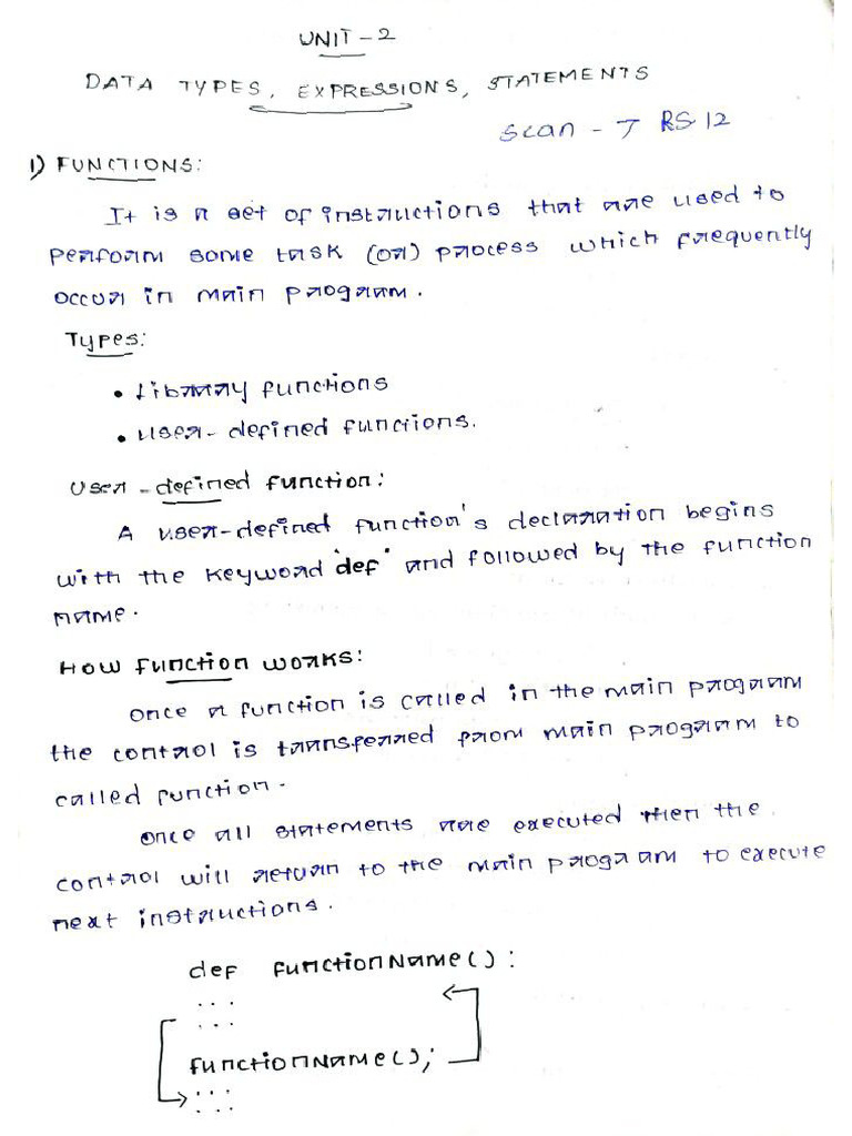 Python Unit - 2 (Cse) - 1 | PDF