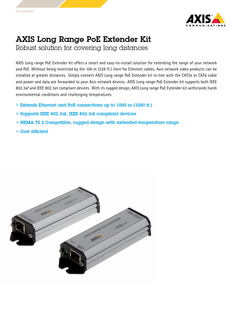 PoE injector Axis | PDF | Computer Standards | Ethernet
