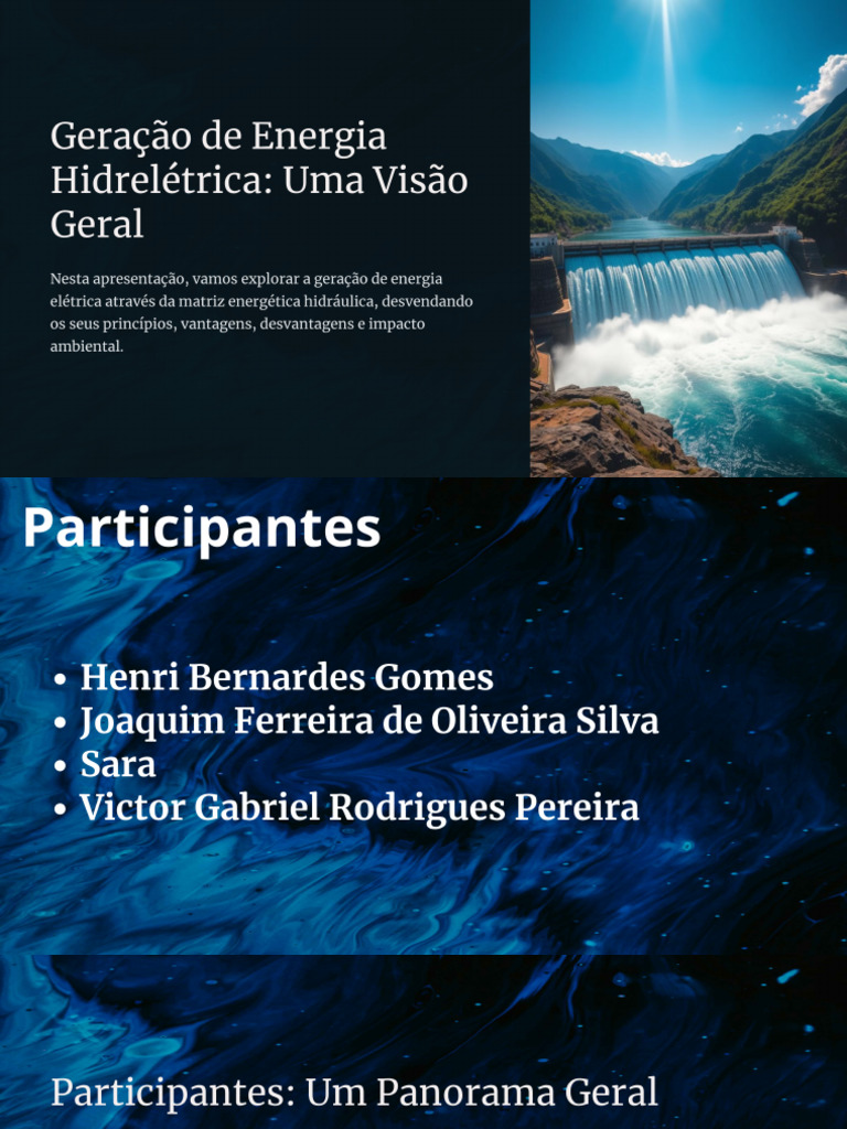 Geracao de Energia Hidreletrica Uma Visao Geral | PDF