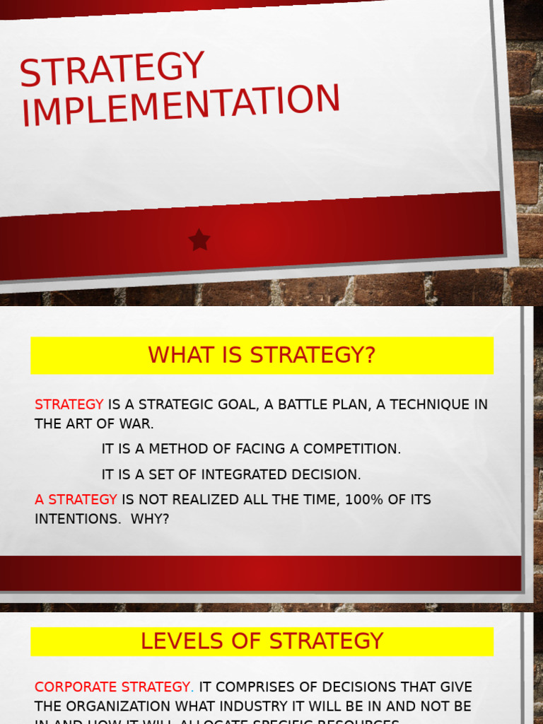 Chapter 4 Strategy Implementation | PDF | Strategic Management ...
