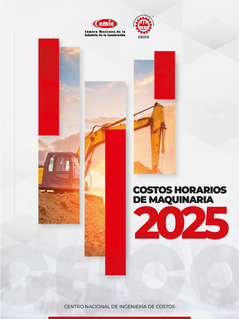 Catalogo de Costos Horario de Maquinaria 2025 | PDF | Presupuesto ...