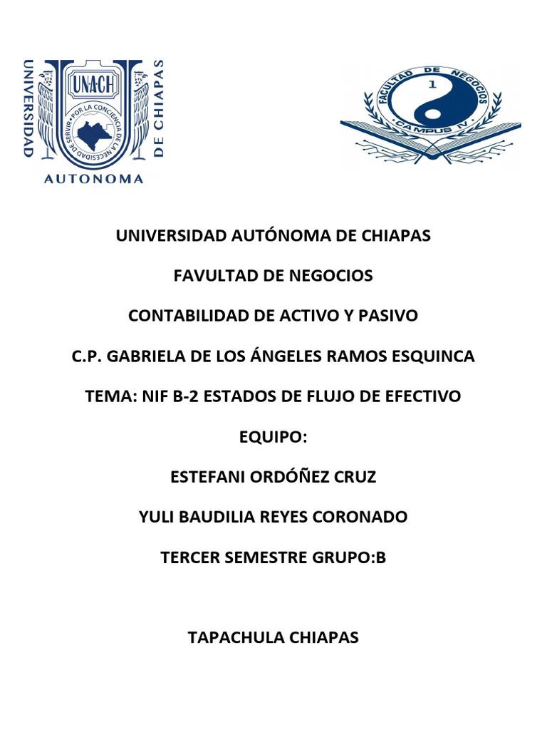 Nif b2 | PDF | Estado de flujo de efectivo | Contabilidad