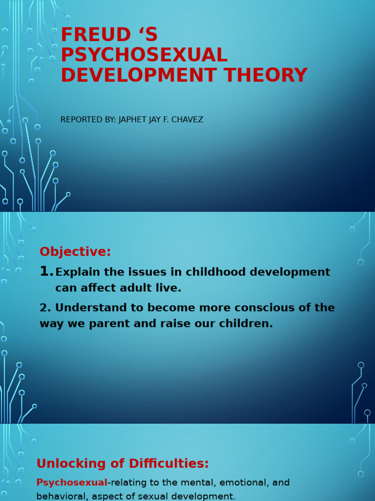 Freud Psychosexual Development Theory-Japhet Chavez | PDF | Oedipus ...