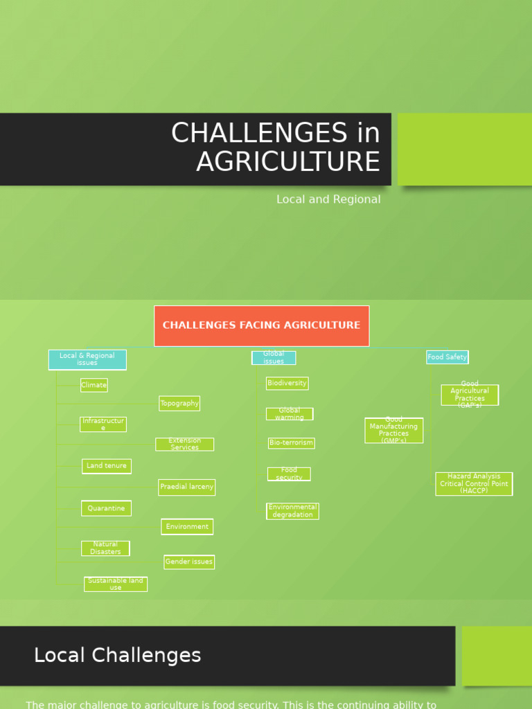 Challenges in Agriculture | PDF | Agriculture | Environmental Degradation