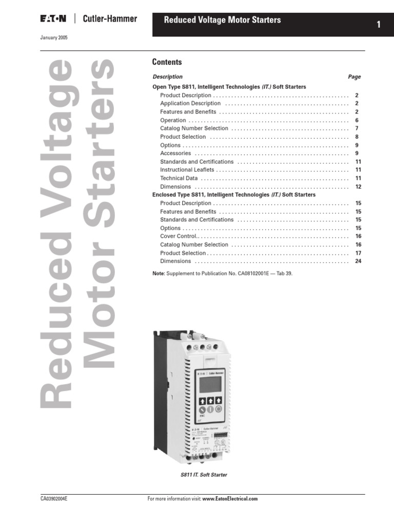 Catalogue - S811 Soft Starters | PDF | Power Supply | Electrical ...