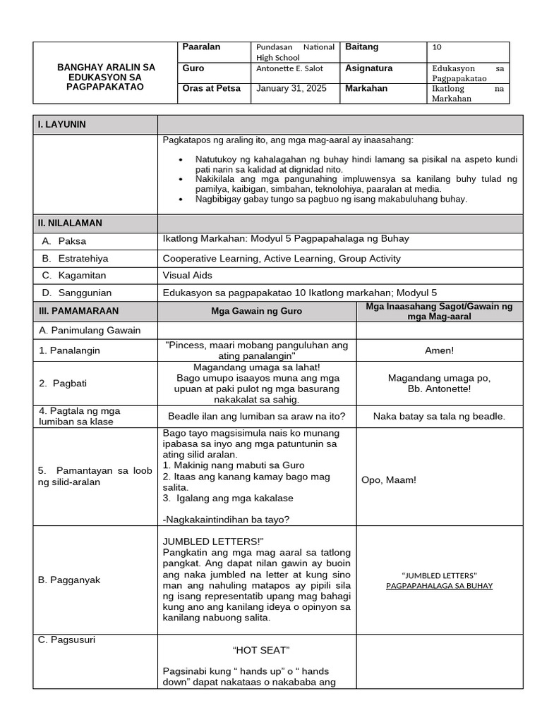 Final DEMO ESP Crissa Mae | PDF