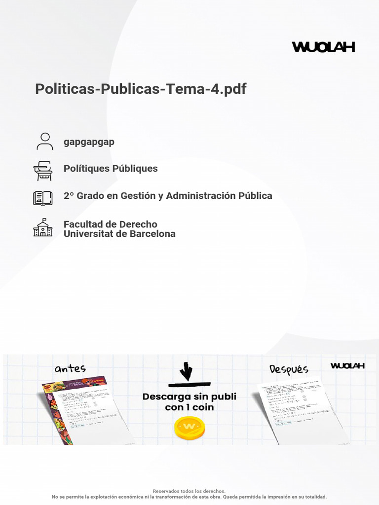 Politicas Publicas Tema 4 PDF | PDF | Racionalidad | Toma de decisiones