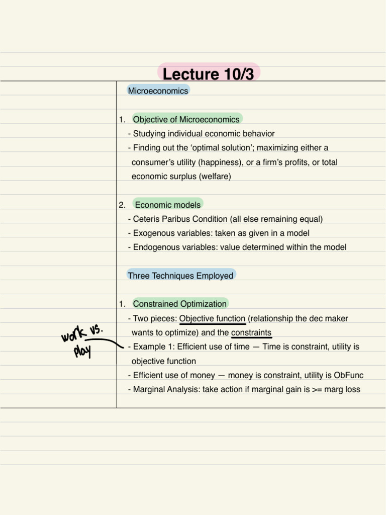 Inter Micro Class 1 | PDF | Economic Equilibrium | Microeconomics