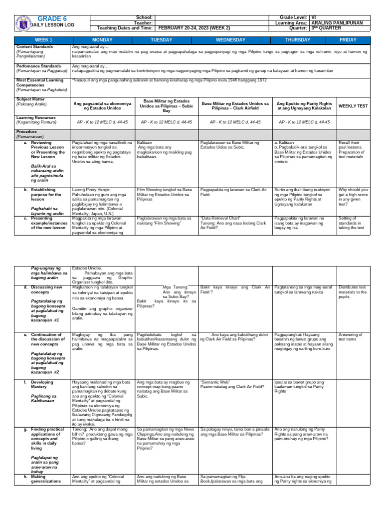 Ap 6 Week 2 | PDF