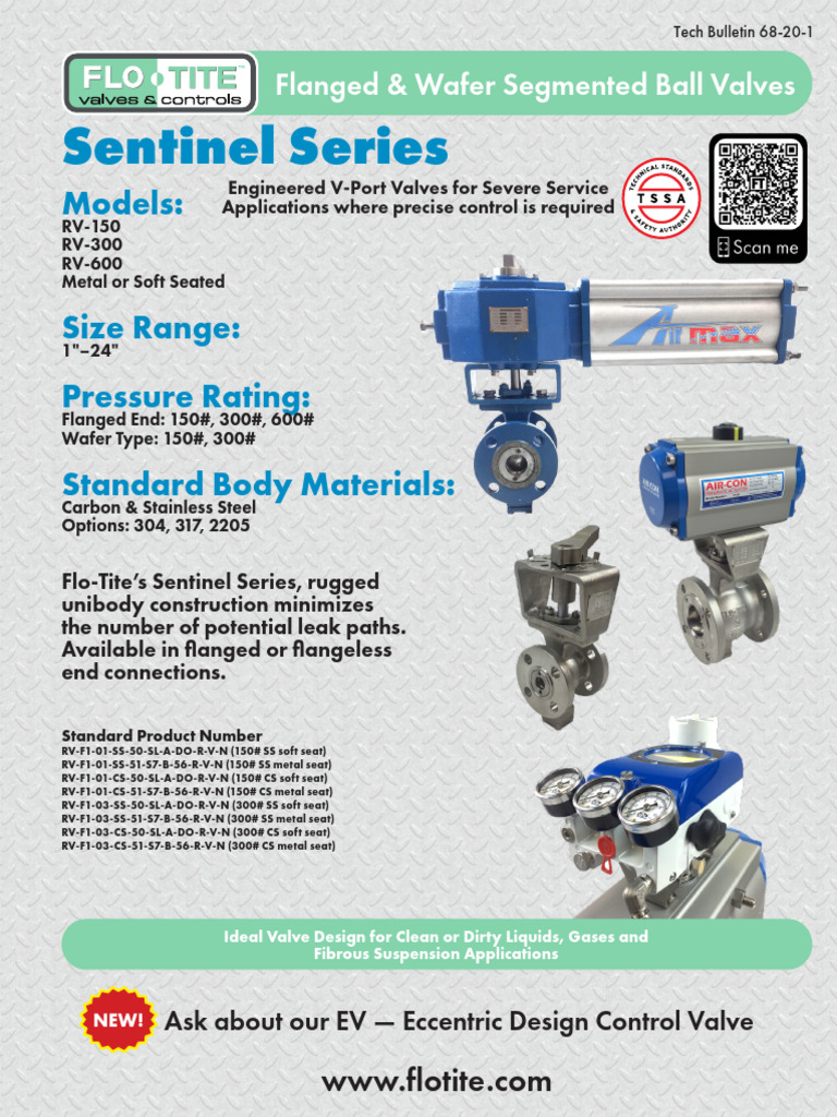 Valvula de Bola Flotite Segmentada RV150 | PDF | Valve | Mechanical Engineering