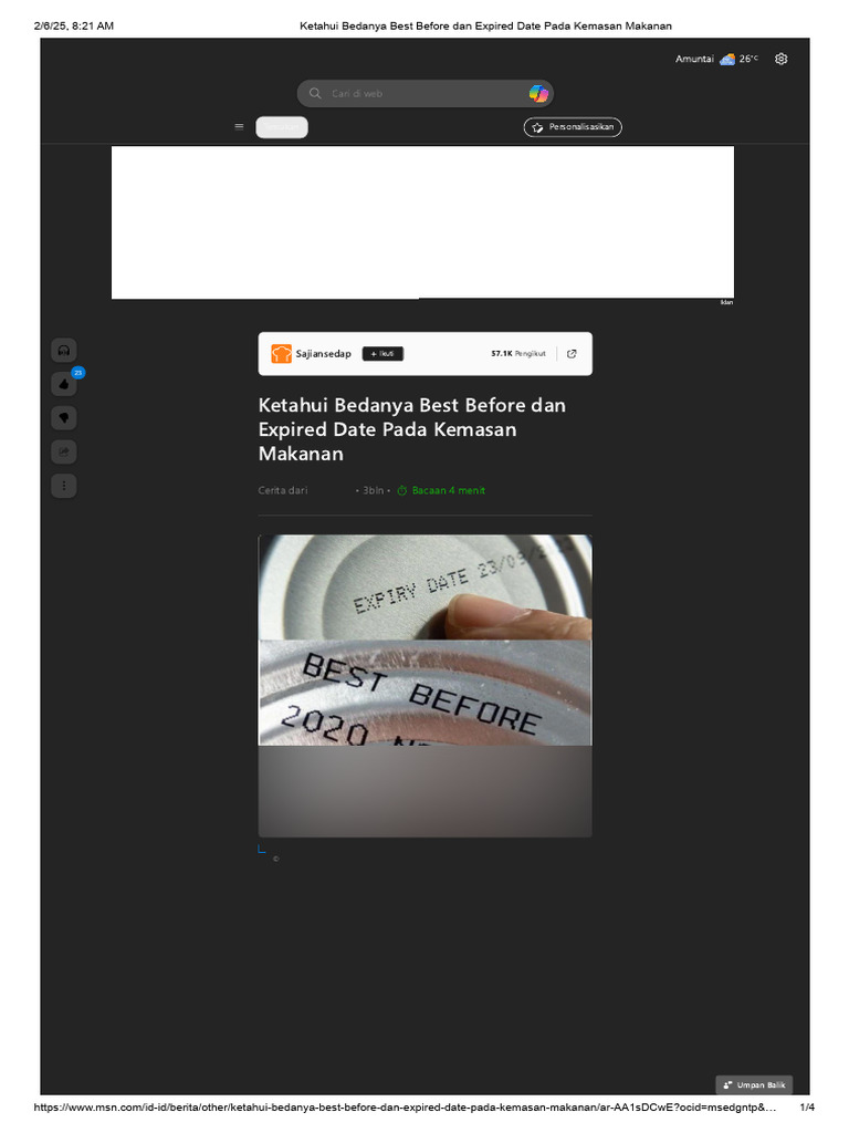Perbedaan Best Before dan Expired Date | PDF