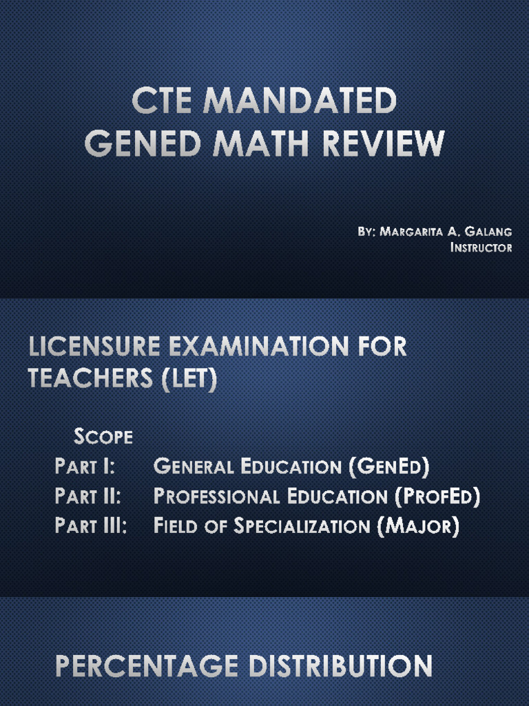 CTE-Mandated-GenEd-Math | PDF | Numbers | Ratio