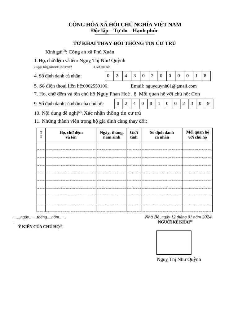 Mẫu CT01 - 66 | PDF