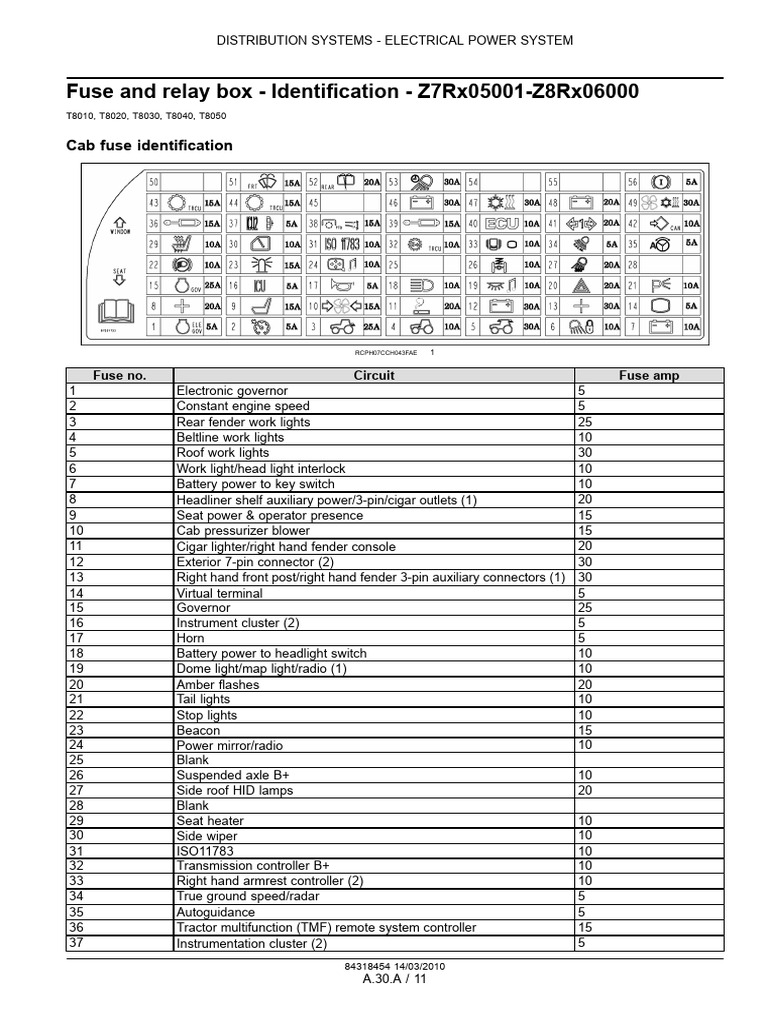 New - Holland - T8010 - T8020 - T8030 - T8040 - T8050 Схема електрична ...