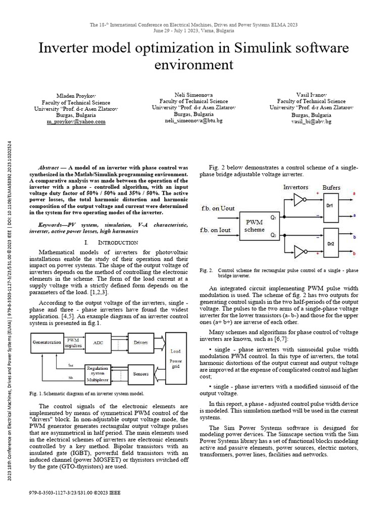 Inverter_Model_Optimization_in_Simulink_Software_Environment | PDF | Power Inverter ...