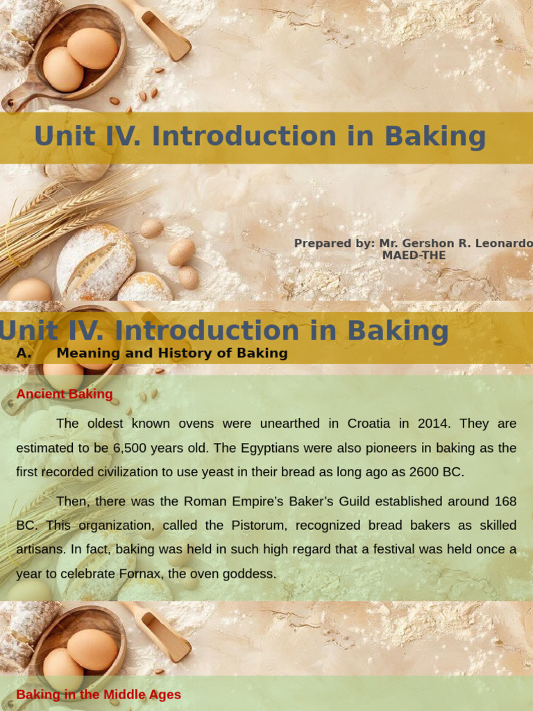Introduction in Baking | PDF | Sodium Bicarbonate | Flour