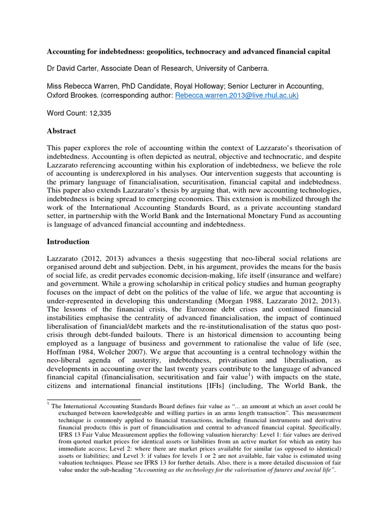 Accounting For Indebtedness | PDF | International Financial Reporting ...
