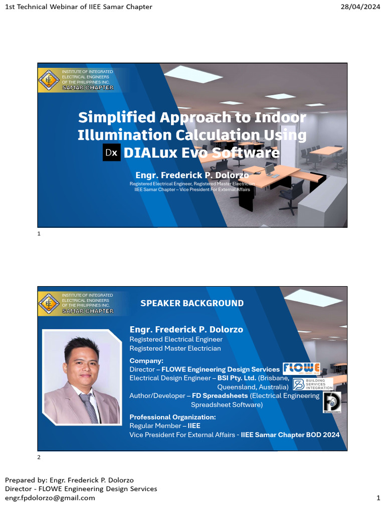 4.1 Simplified Approach To Indoor Illumination Calculation Using DIALux ...