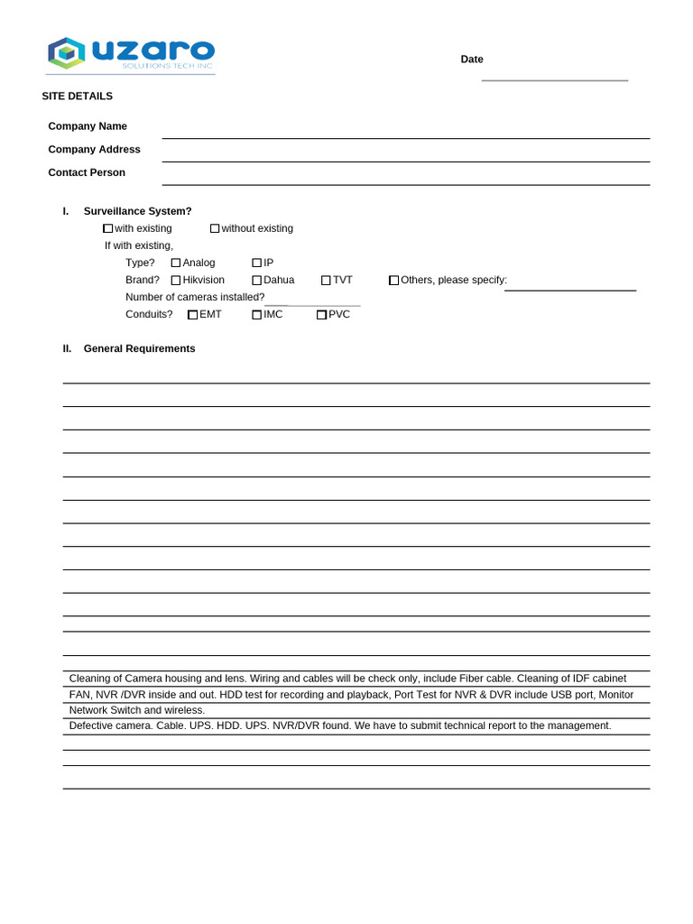 MegaWord Pasay Ocular-Form-CCTV | PDF | Digital Video Recorder | Hard ...