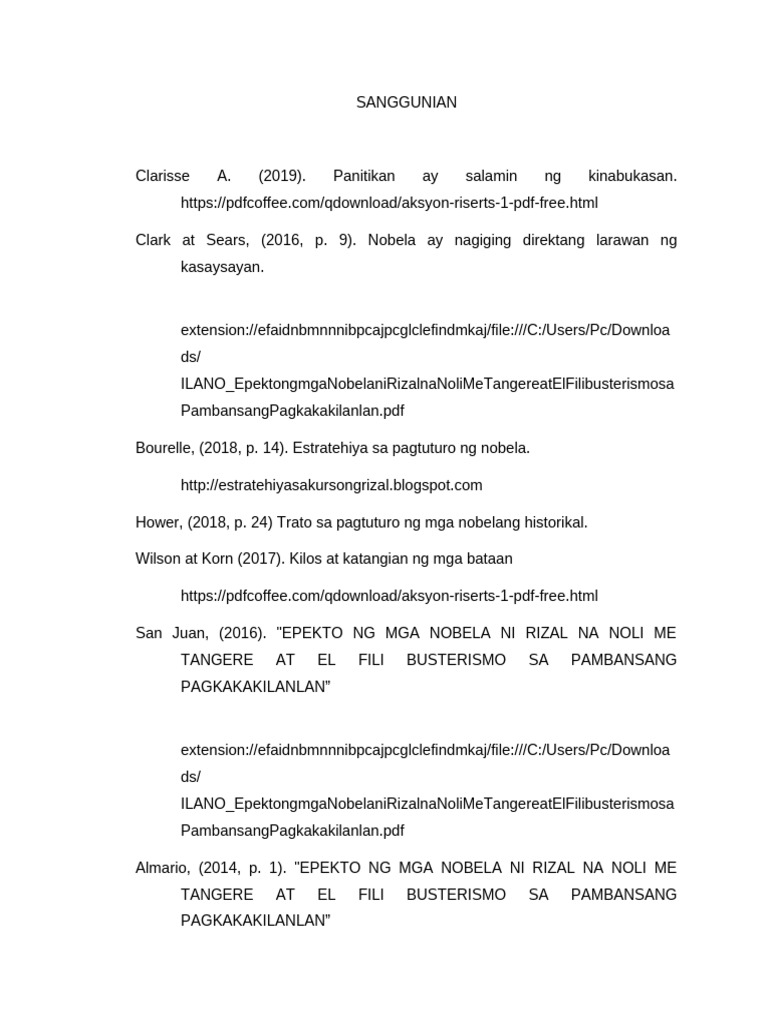 Sangguian Sa Pagsusuri Sa Noli Me Tangere Research | PDF