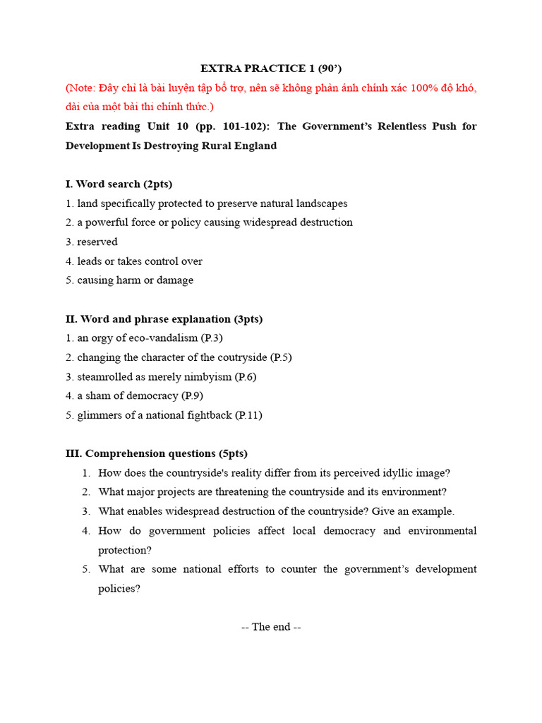 TACN1 - Extra Practices | PDF