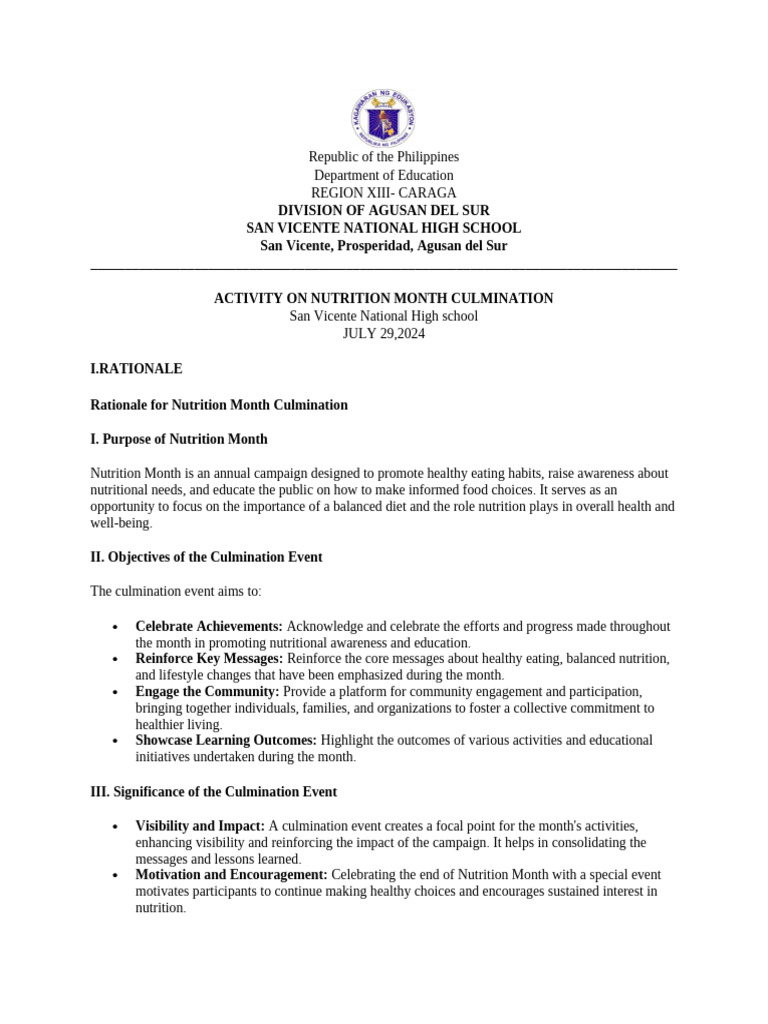 Nutrition Month Activity Design | PDF | Healthy Diet