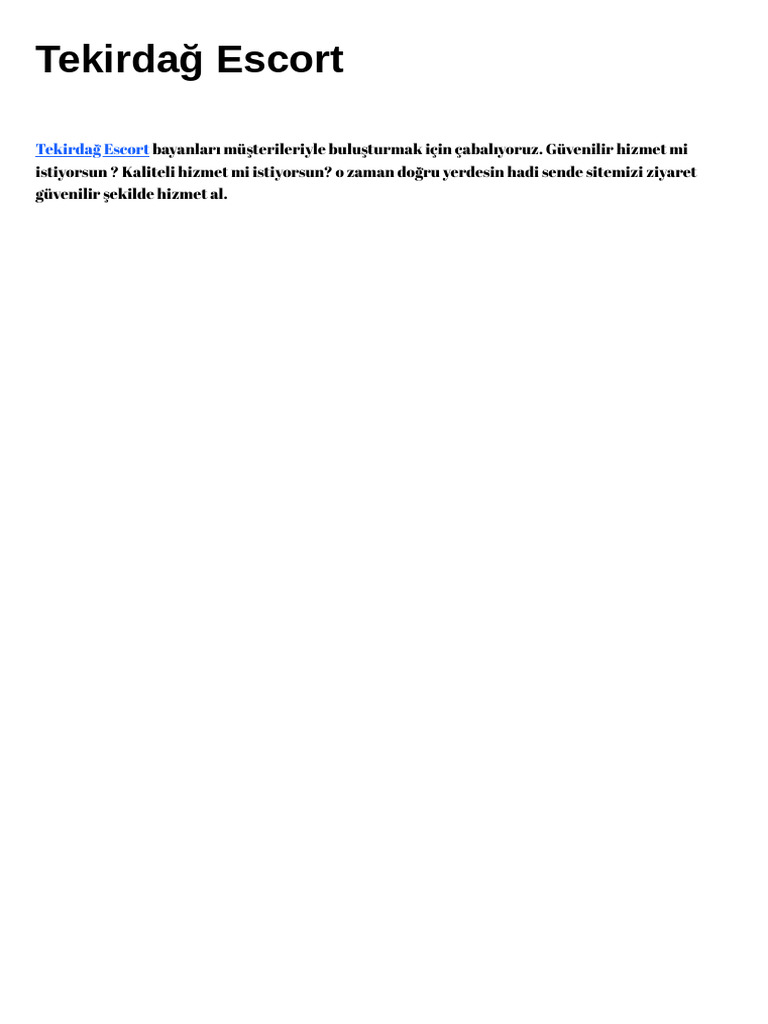 Tekirdağ Escort | PDF