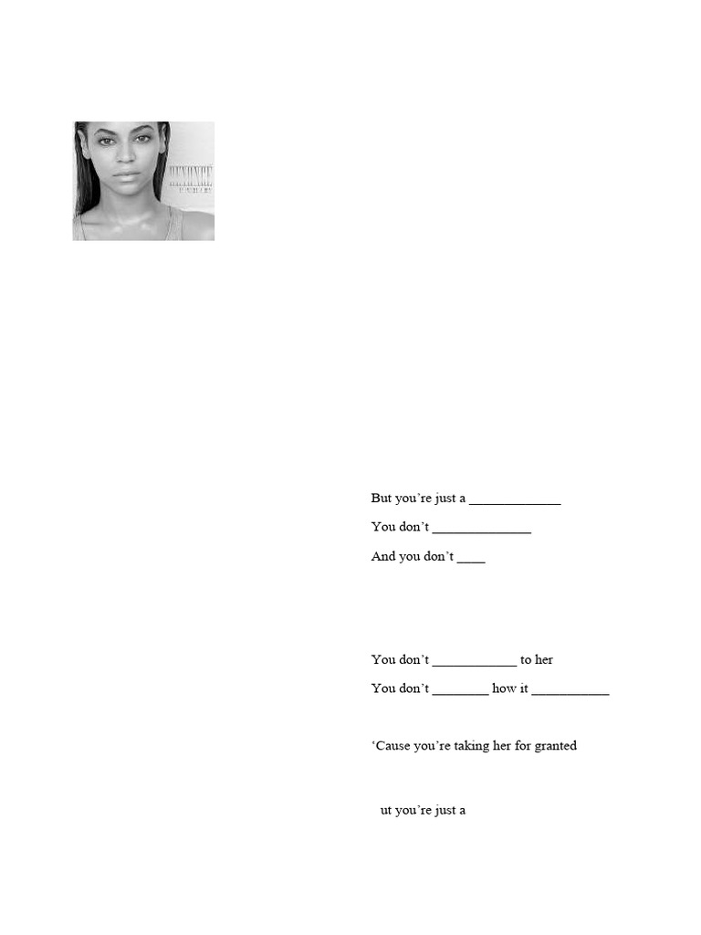 Beyoncé's "If I Were a Boy" Activity | PDF | Beyoncé