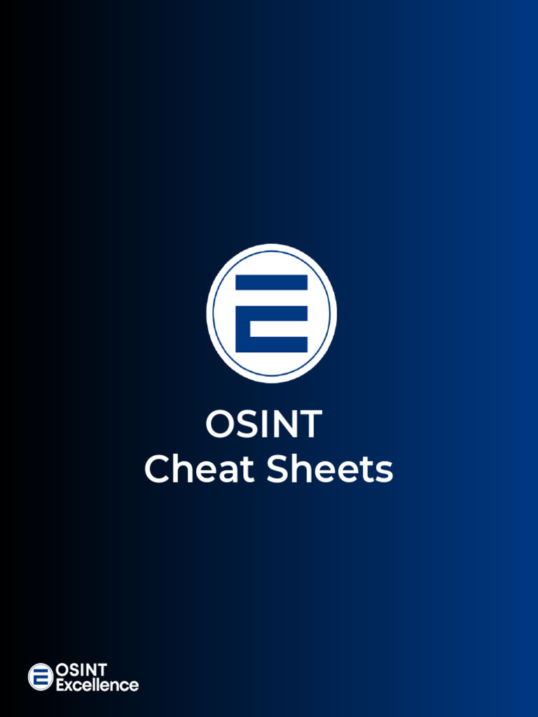 OSINT Cheat Sheets Collection | PDF | Computer Security | Security