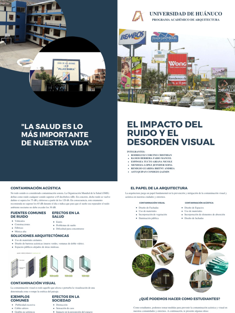 Estrategias contra Contaminación Acústica y Visual | PDF | ruido ...