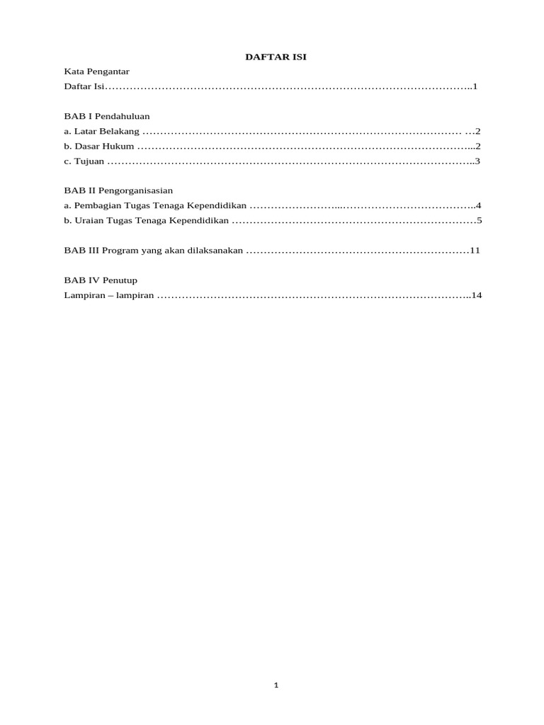 NEW Program Kerja TU 2024-2025 | PDF