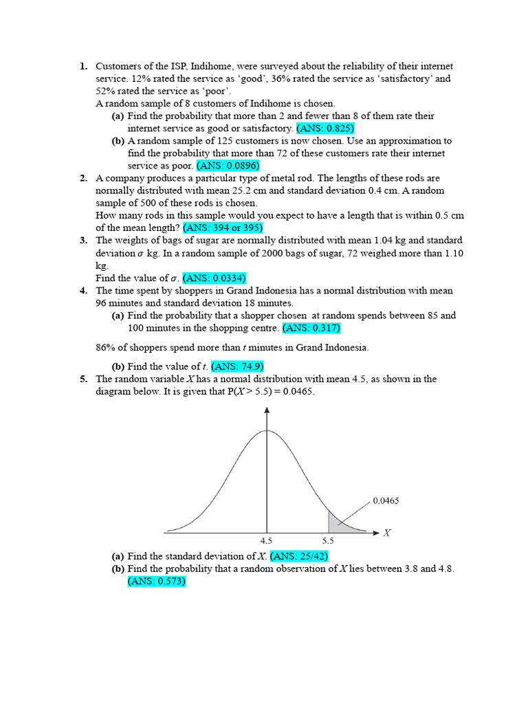 Normal Distriution Review Pdf Standard Deviation Normal Distribution