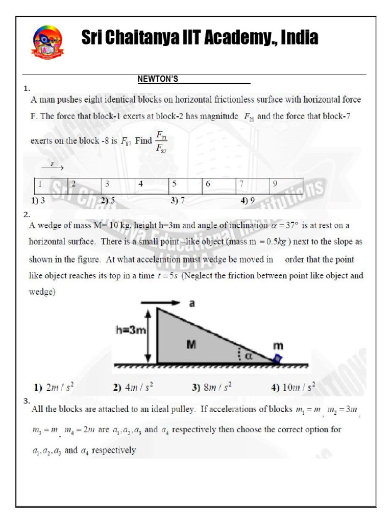 SR Elite Target Star Rptm-12 Physics Assignment | PDF | Force | Physical Sciences