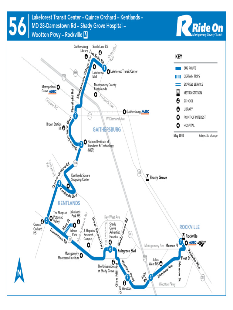 route_056 map - 5_14_17 | PDF | Public Transport | Bus Transport