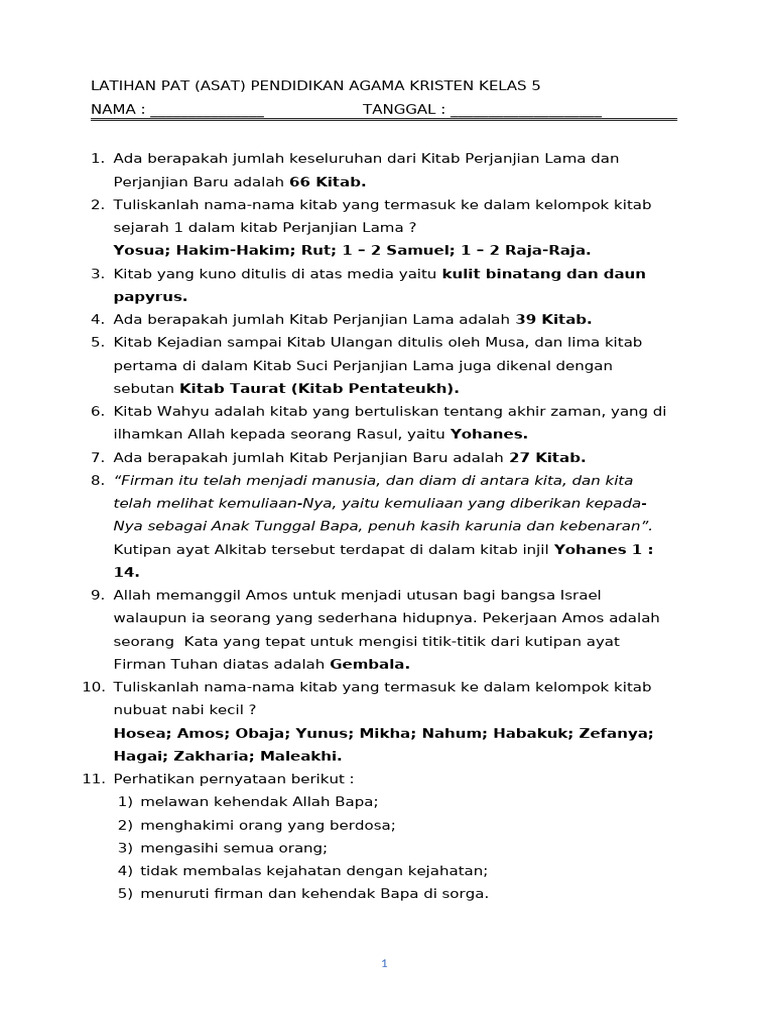 Latihan Pat Pak 5 | PDF