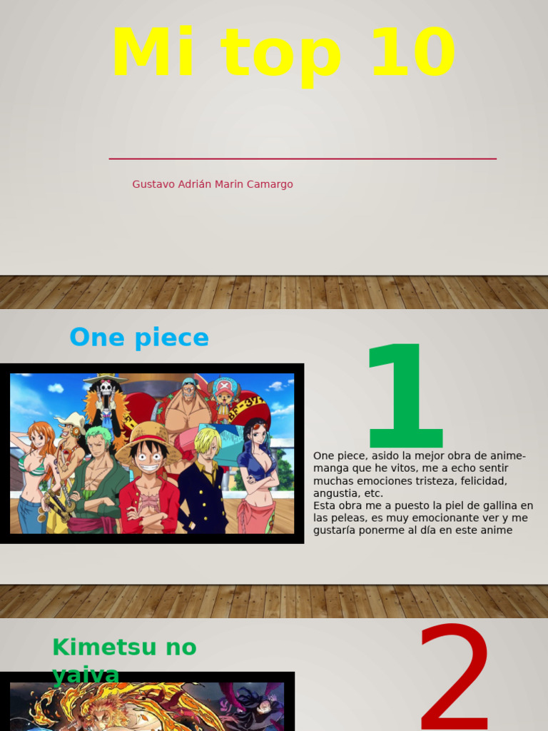 Mi Top 10 Animes | PDF | Anime