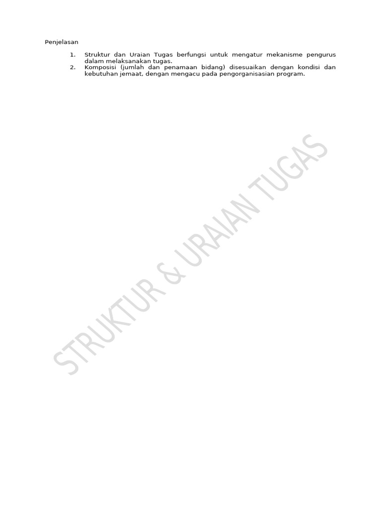 Lampiran Struktur Dan Uraian Tugas PJ | PDF