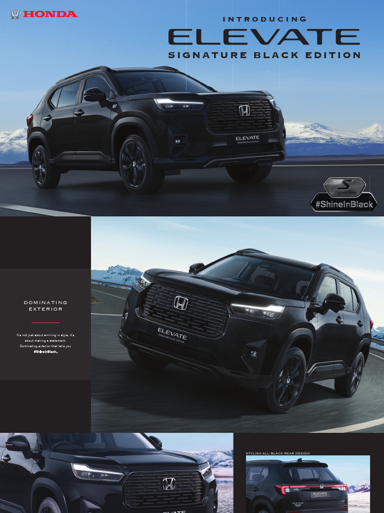 Honda Elevate Signature Black Edition 7th Jan | PDF | Sports Cars ...