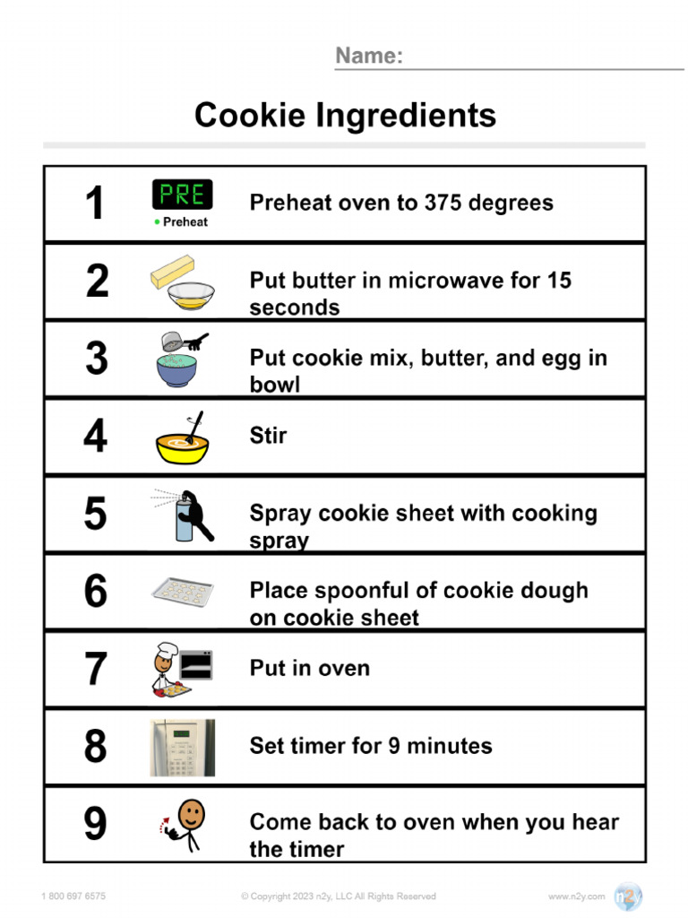 Visual Cookie Recipe | PDF