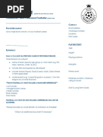 Football CV Template for Players | PDF