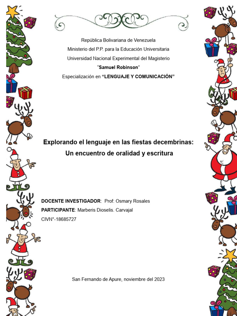 Lenguaje y Tradiciones en Navidad | PDF | Navidad | Nochebuena