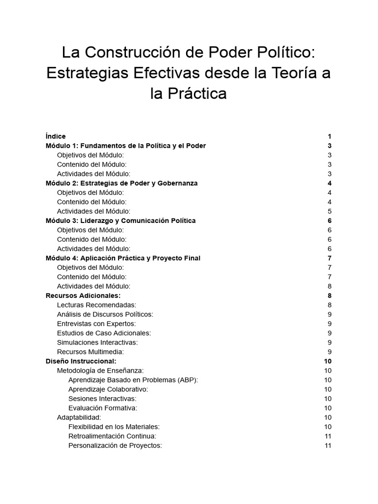 Estrategias de Poder Político Efectivas | PDF | Liderazgo | Aprendizaje