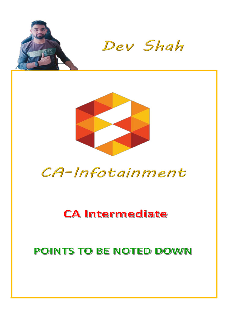 Points To Be Noted Down | PDF