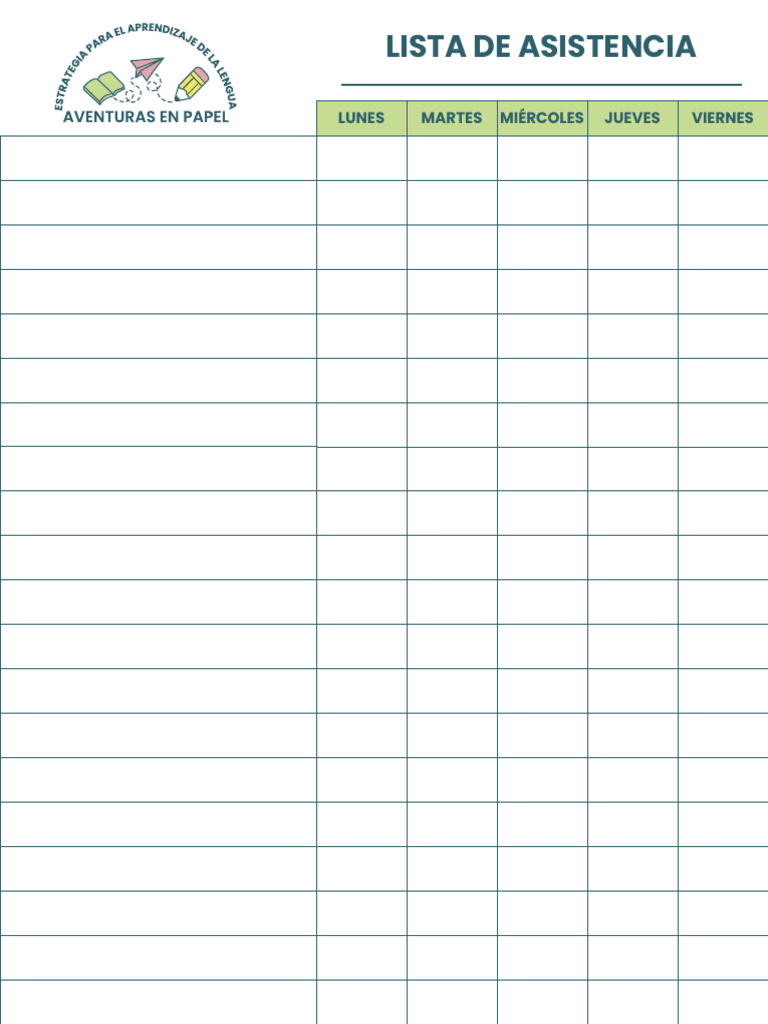 Plantilla de Pase de Lista | PDF